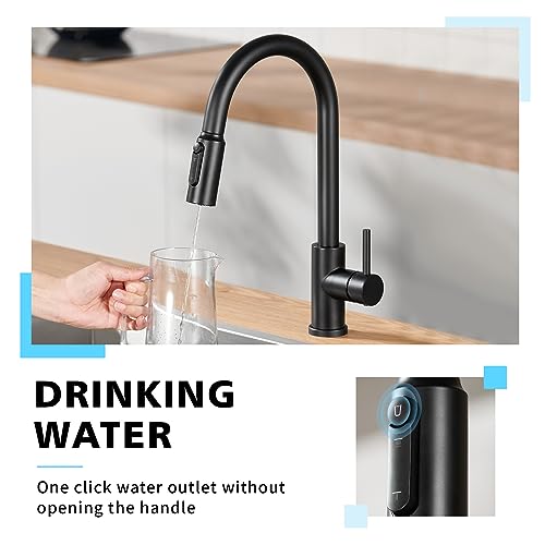 CREA 3 Way Kitchen Tap with Pull Out Sprayer, 360 Swivel 3 Way Kitchen ...