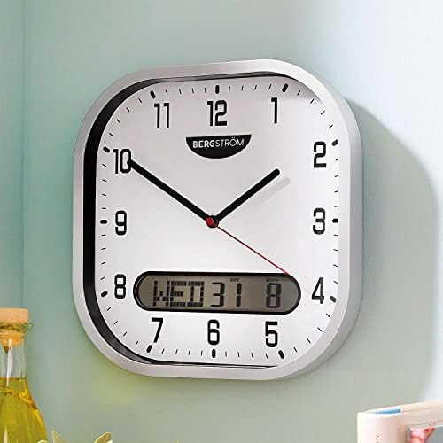 Coopers of Stortford - Square Wall Clock with Date & Easy-Read Analogue ...