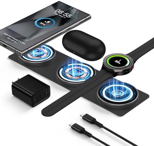 Amazon.com: Samsung Electronics Wireless Charger Trio, Qi Compatible ...