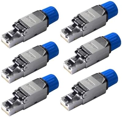 Amazon.com: Cable Matters 6-Pack Tool Free Shielded RJ45 Cat 8, Cat8 ...