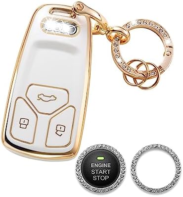 Amazon.com: Homaupt for Audi Key Fob Cover Compatible with Audi A4 Q7 ...