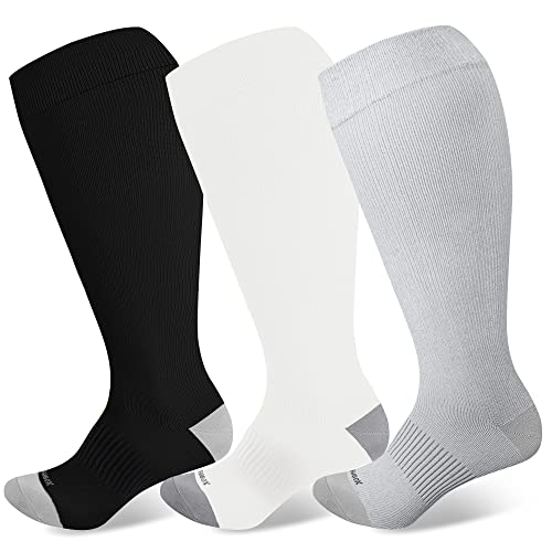 Snapklik.com : LEVSOX Wide Calf Compression Socks 20-30 Mmhg Knee High ...