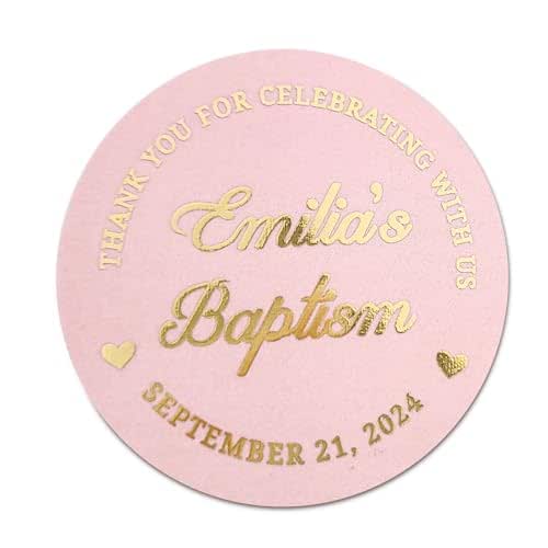 Amazon.com: XOXOKristen Girl Baptism Favor Stickers Labels Personalized ...