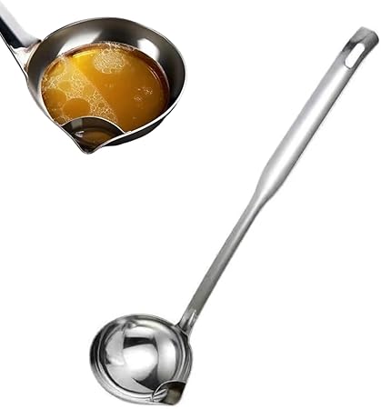 Amazon.com: Stainless Steel Oil Separating Ladle for Soup Hot Pot with ...