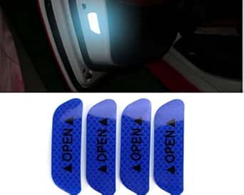 Auto E-Shopping Car Door Open Sticker Night Visibility Warning Blue ...