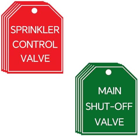 Amazon.com: 20 Pcs Main Shut Off Valve Tags Sprinkler Control Valve Tag ...