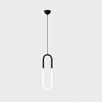 Creative U-Shaped Pendant Light Modern Metal Linear LED Chandelier ...