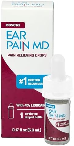 Amazon.com: Eosera Ear Pain MD - 4% Lidocaine Ear Drops for Maximum ...