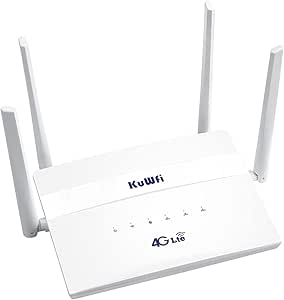 KuWFi 4G Router with SIM Slot Unlocked, 750Mbps Wireless Dual Band ...
