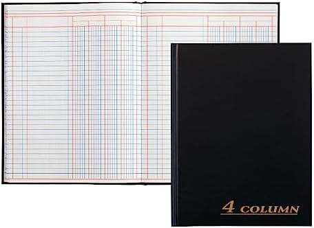 Amazon.com : Adams Account Book, 4-Column, Black Cloth Cover, 9.25 x 7 ...