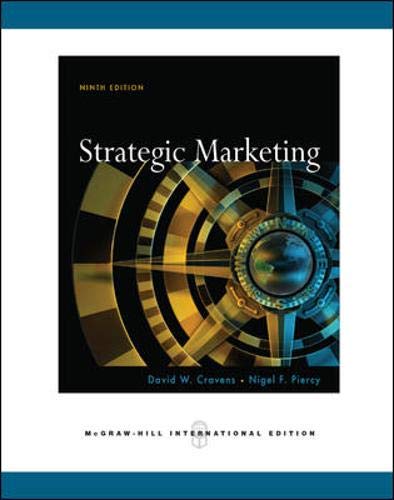 Strategic Marketing: Amazon.co.uk: Cravens, David, Piercy, Nigel ...