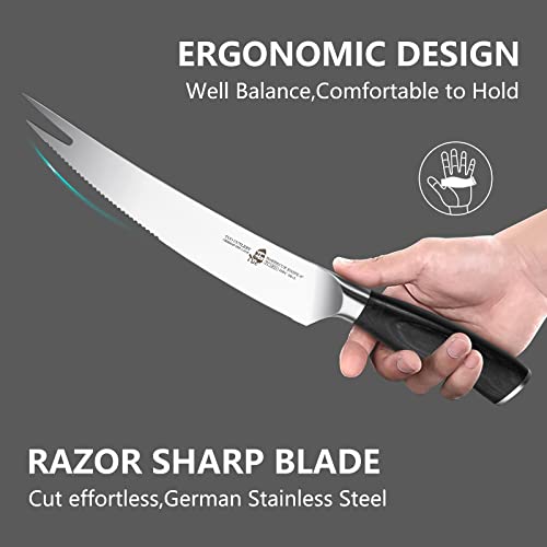Snapklik.com : TUO BBQ Knife 8 Inch Meat Carving Knife Roast Cutting ...