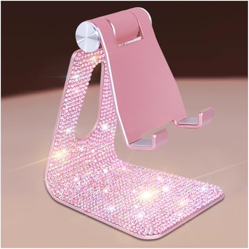 Amazon.com: CARCHILE Bling Rhinestone Crystal Phone Stand, Adjustable ...