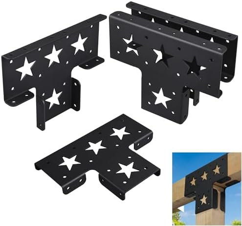 Amazon.com: Wpbhk 4Pcs Heavy Duty Pergola Corner Brackets Extension 3 ...