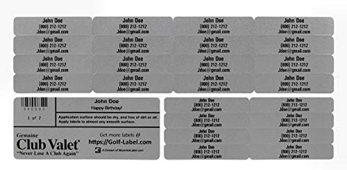Golf Club Labels – Custom Labels – 24 Classy Golf Valet Labels for Golf ...