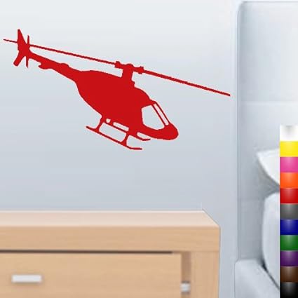 Amazon.com: StikEez Red 20" Helicopter Fun Wall & Window Decals : Tools ...