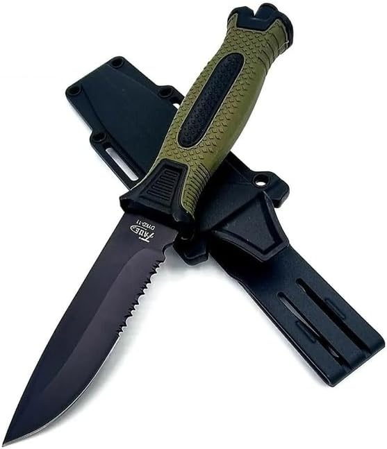 FACA TÁTICA COM QUEBRA VIDRO EM AÇO INOX VERDE DYKD-11 : Amazon.com.br ...