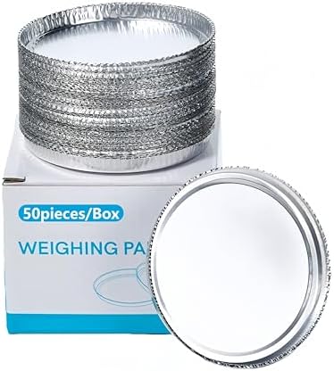 50Pcs Laboratory Aluminum Foil Weighing Pan, 93mm Biological Moisture ...