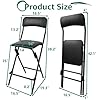 Amazon.com: V&LX Folding Bar Stool with Backrest Leather Padded ...