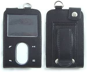 Amazon.com: BLACK LEATHER STANDING CASE FOR CREATIVE ZEN VISION M 30GB ...