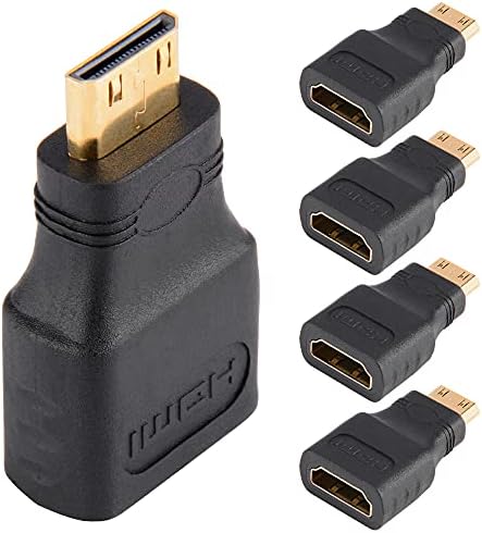 Amazon.com: J&D Mini HDMI Adapter (5 Pack), Gold Plated HDMI Female to ...