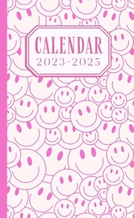 Retro Grovy Smiley Face Pocket Calendar 2023-2025 for Purse: Small Size ...