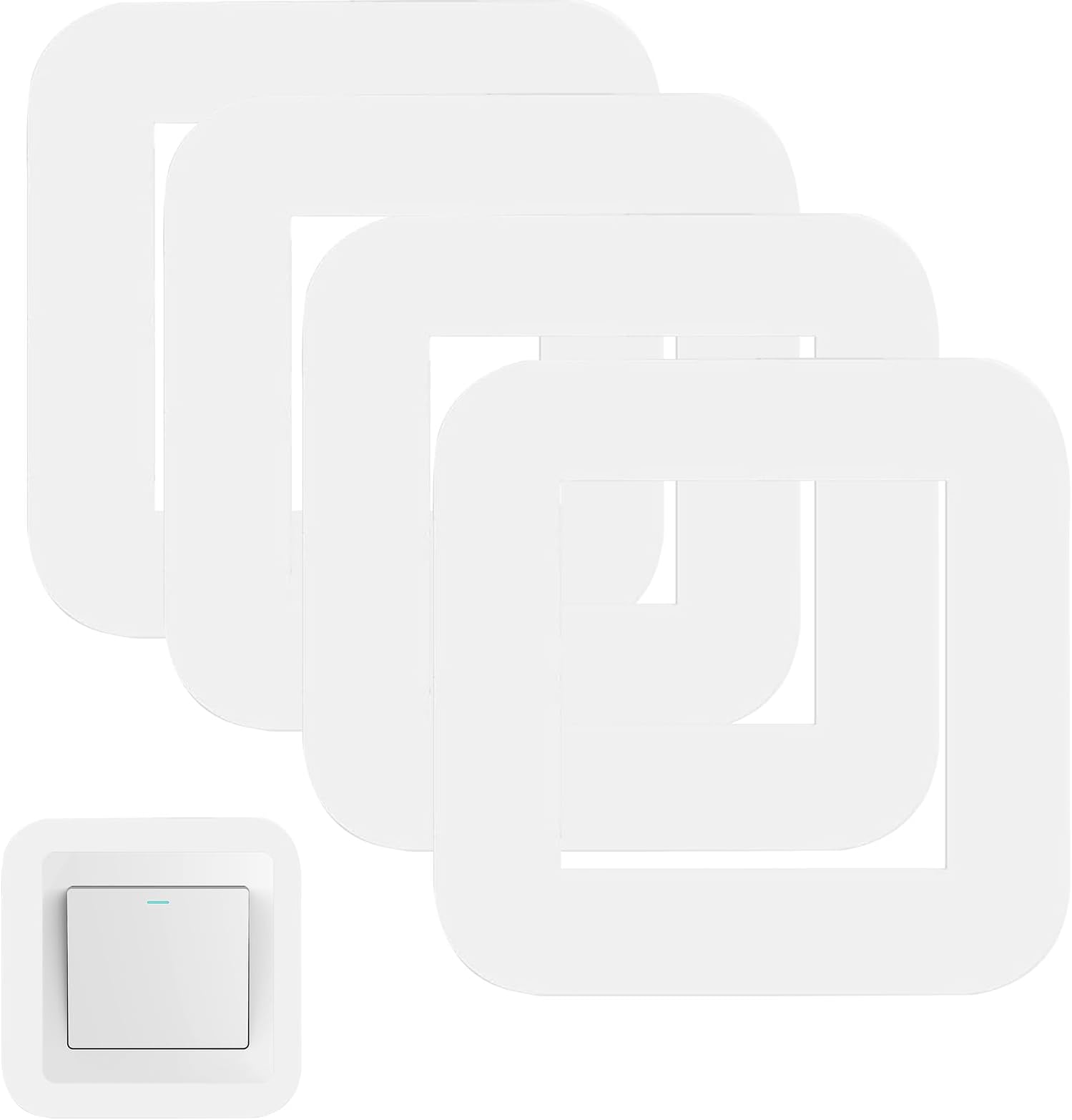 Single Light Switch Surround | Square | Acrylic Back Panel or Finger ...