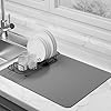 Amazon.com: Dish Drying Mat for Kitchen Counter Super Absorbent Drainer ...