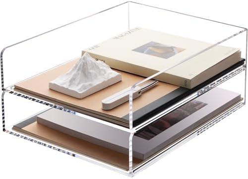 Amazon.com: Maxcheck 2 Pcs Iridescent Acrylic Letter Tray with Non Slip ...