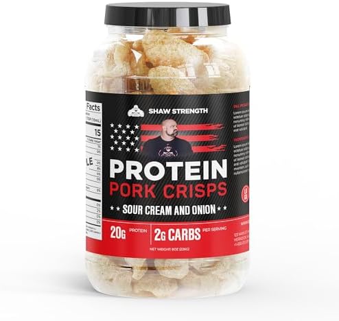Amazon.com : Shaw Strength Protein Pork Rinds (Sour Cream, 8oz ...