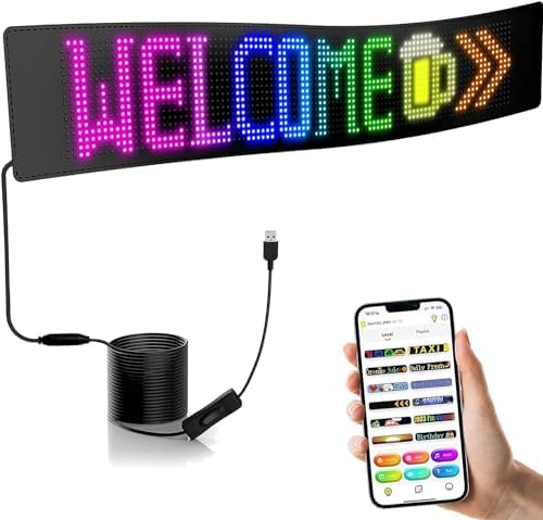 Amazon.com : (27''x5'') Programmable LED Scrolling Sign for Car ...
