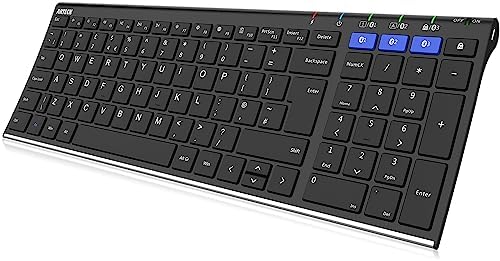 Arteck Universal Bluetooth Keyboard Multi-Device Built-In Cellphone ...