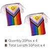 Amazon.com: 4 Packs Rainbow Gay Pride Flag Rainbow Banner String Flags ...