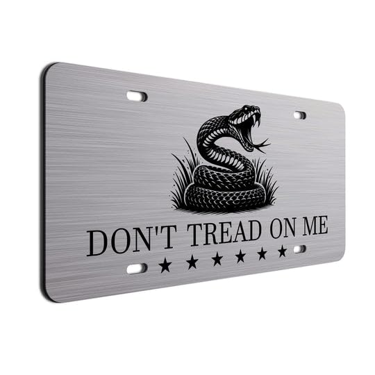 Amazon.com: JASS GRAPHIX Gadsden Snake License Plate - Outdoor Durable ...