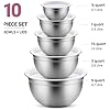 FineDine Mixing Bowls with Lids - Set of 5 Steel Mixing Bowls w ...