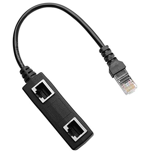 1 Male to 2 Female LAN Ethernet Network RJ45 Plug Connector Splitter ...
