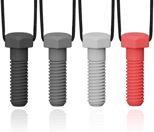 Amazon.com: Sensory Chew Necklace for Kids and Adults, 5 Pack Silicone ...