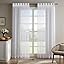NAKIHOUSE Voile Curtains 63 Drop 2 Panels Net Curtain for Windows ...