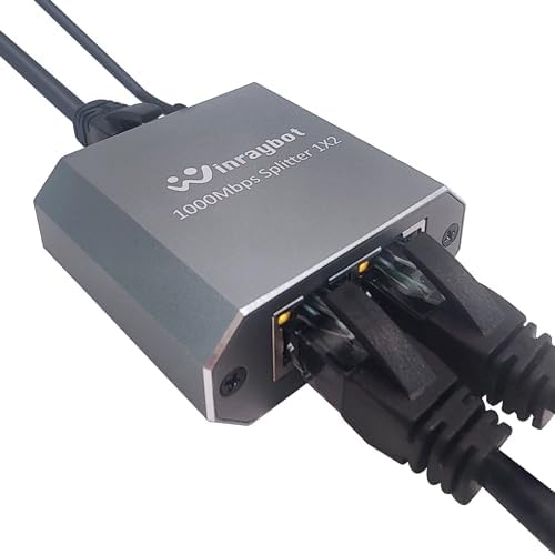 Amazon.com: Ethernet Splitter 1 to 4 1000Mbps, High Speed RJ45 Port LAN ...