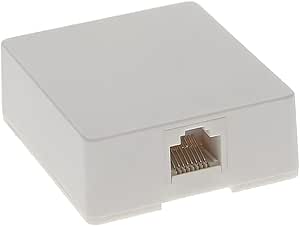 Amazon.com: Beszin (1-Piece) RJ12 (8P8C) Modular Single Port Surface Mount Jack Box White for ...