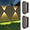 Ellasay Solar Fence Lights Outdoor,6-Pack Solar Powered Wall Lights Up ...