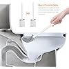 Ibergrif Brosse WC Silicone Plate- Brosse Toilette et Supports, Anti-goutte, Antibactérienne ...