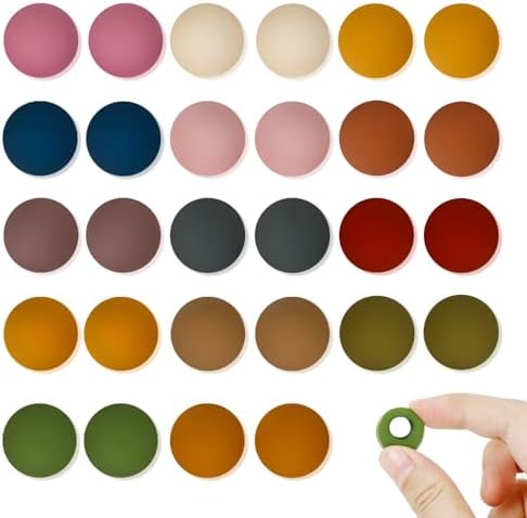 Amazon.com: 28Pcs Strong Fridge Magnets Cute Round Matte Magnetic ...