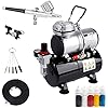 Amazon.com: Timbertech Airbrush Kit With Compressor AS-186K With ...