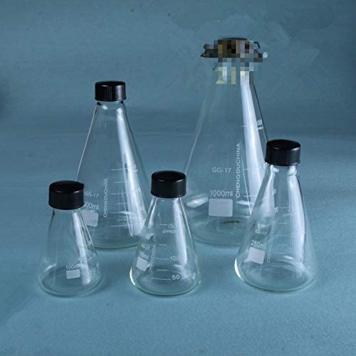 no logo Thick Walled Conical Flask with Stopper Erlenmeyer Flask Thread ...