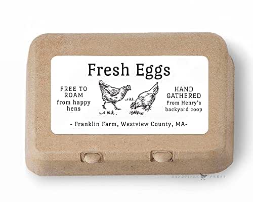 Amazon.com: Custom Egg Labels - personalized glossy stickers for egg ...