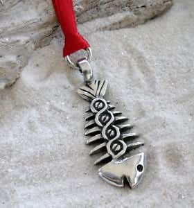 Amazon.com: Trilogy Jewelry Pewter Fishbones Nautical Dead Fish Bone ...