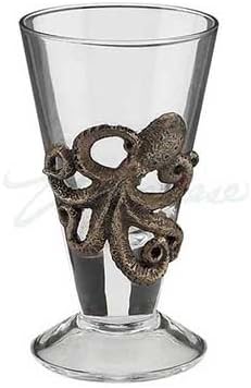 Amazon.com | Tozai Home Octopus Design Glass Holder Includes 6 Shot ...