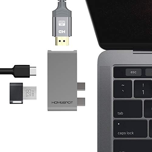 Amazon.com: HomeSpot 3-in-1 USB Type-C Hub with HDMI 4K Video Output ...
