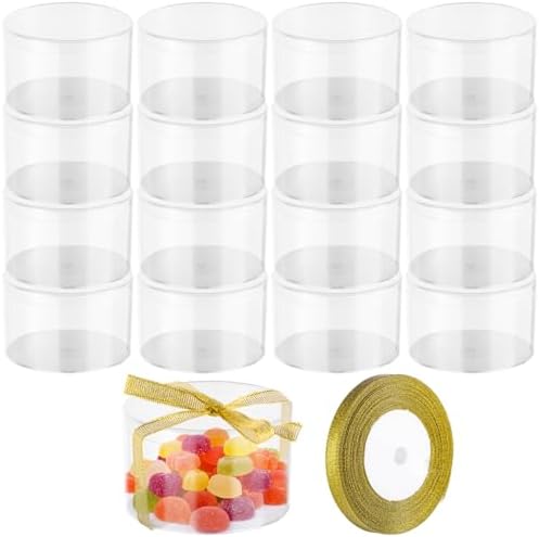 Amazon.com: Taiyin 50 Pcs Plastic Acrylic Circle Box with Lid Clear ...